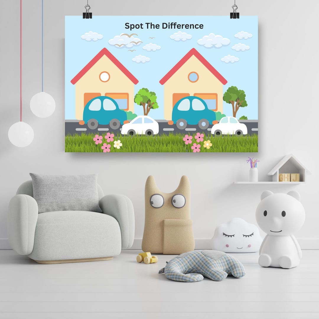 Spot the Difference Game Poster: Kids Classroom Decor (digital Download - Etsy