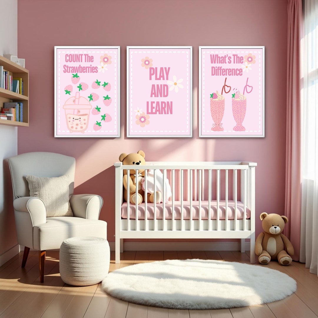 Set of 3 Educational Posters: Playroom Wall Art (digital Download) - Etsy