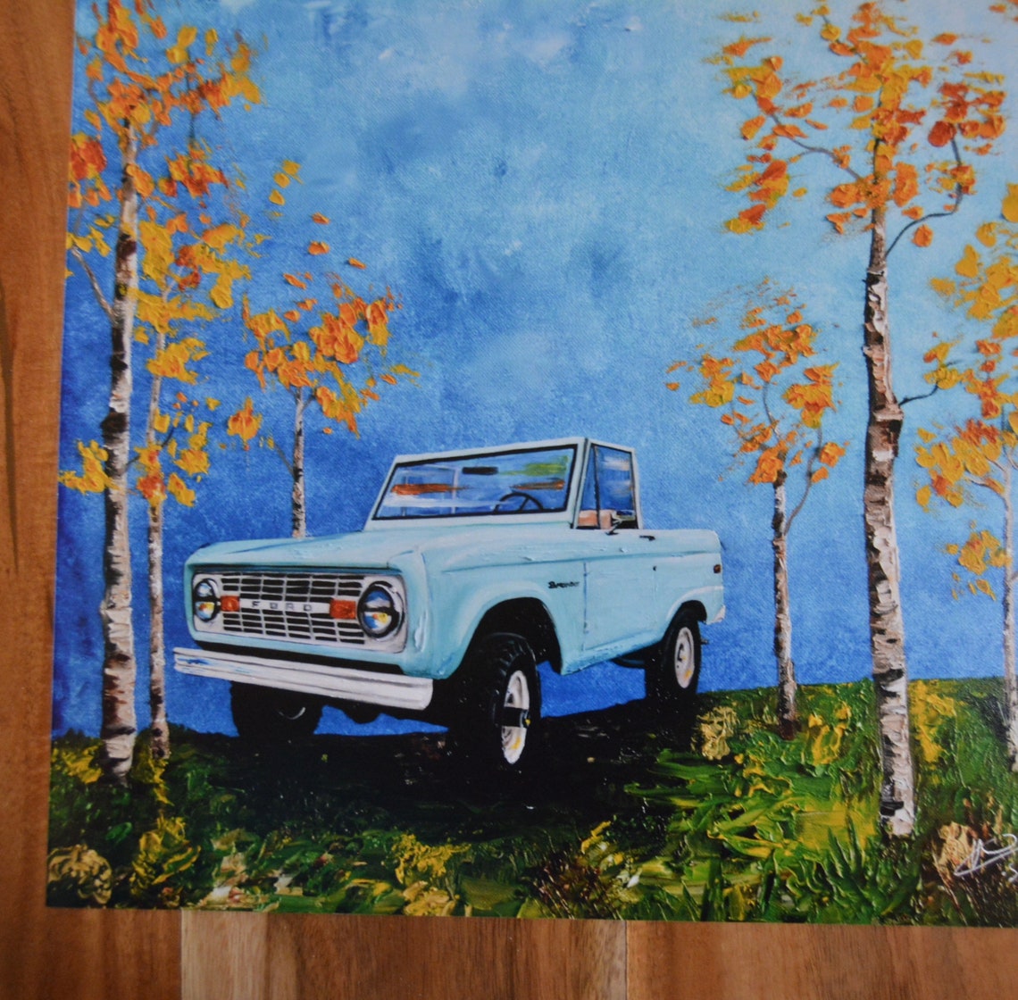 Early Bronco Art Prints Set of 4 Artist Signed 12 X - Etsy