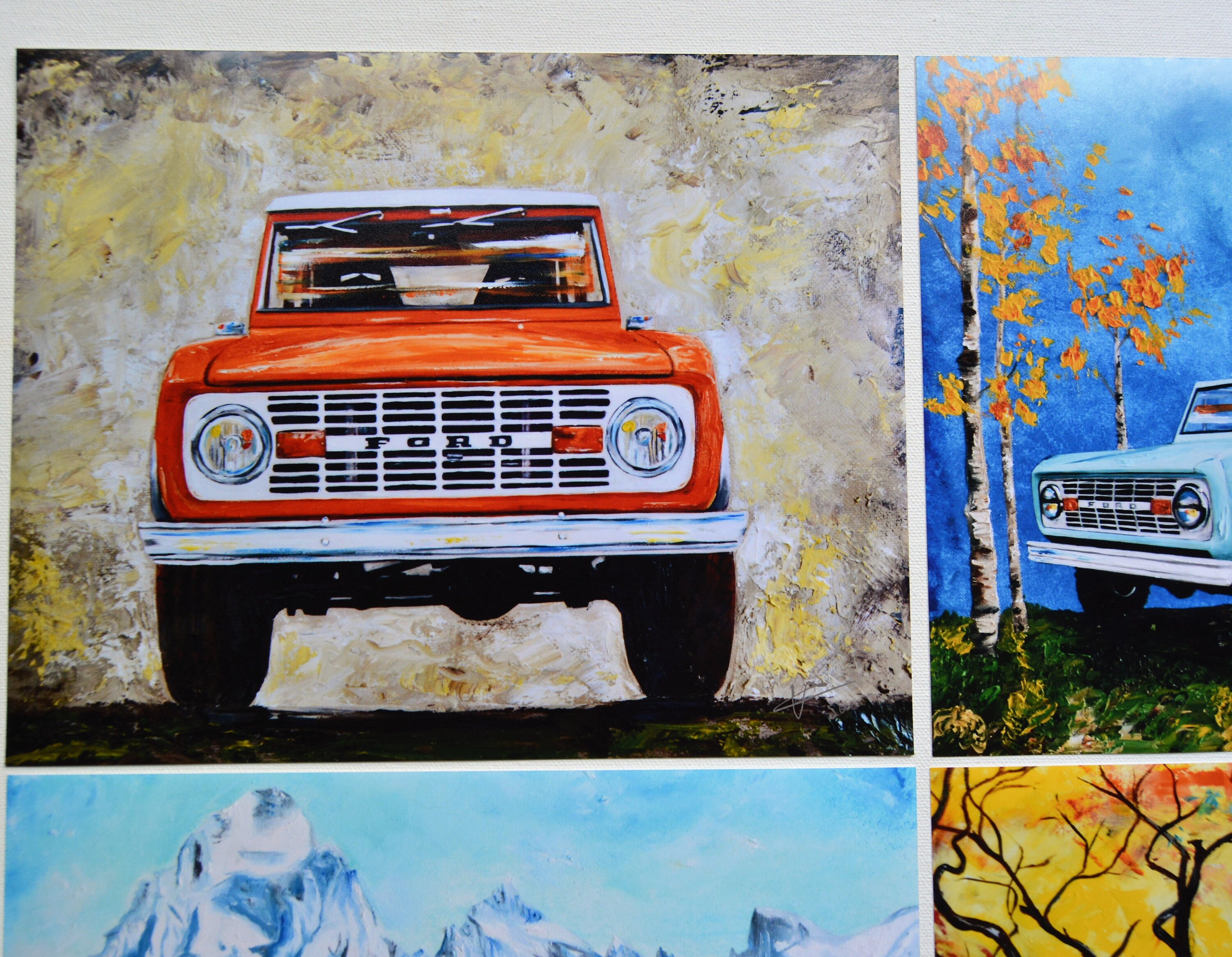 Early Bronco Art Prints, Set of 4, Artist Signed 8" X 10" Photo Art ...
