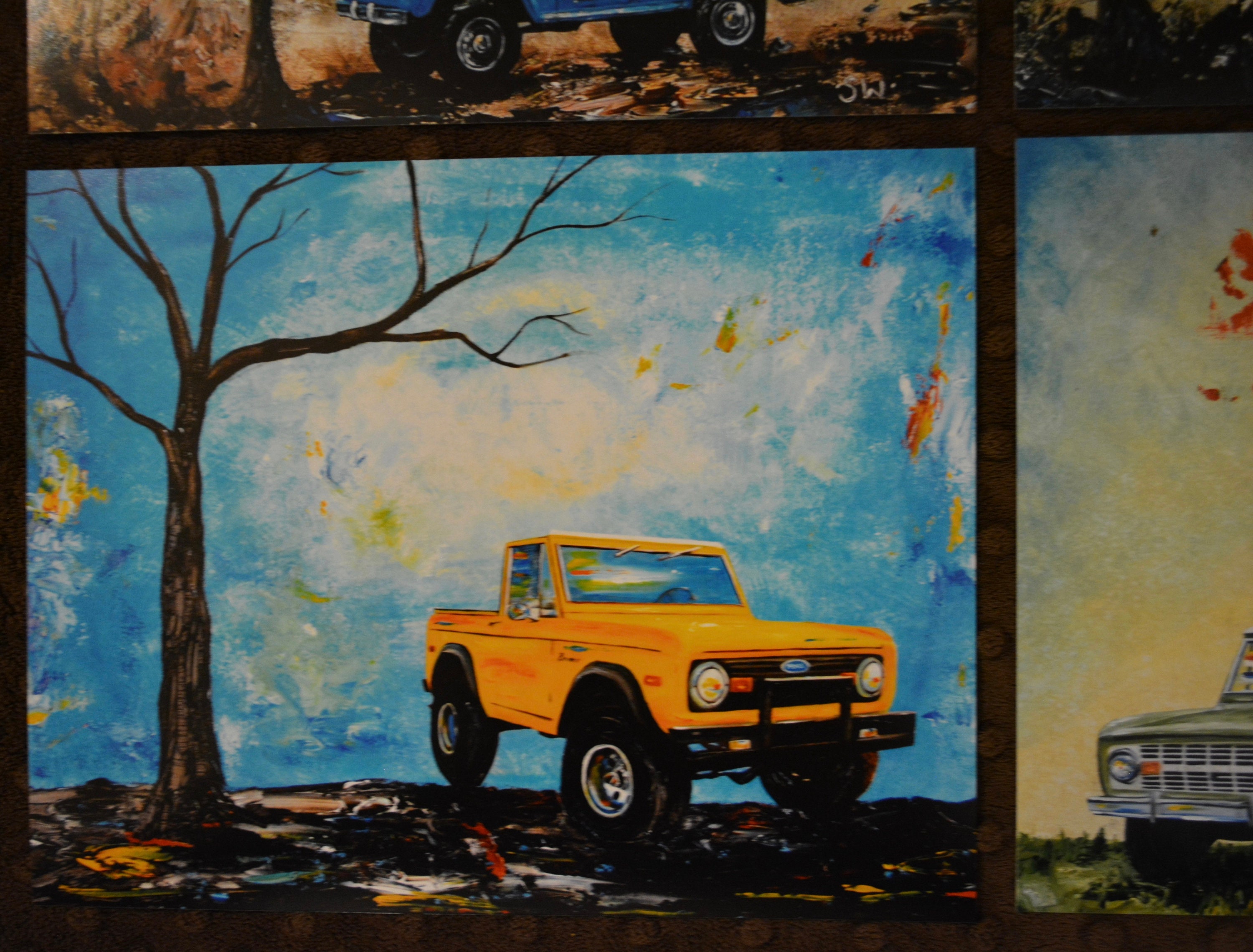 Early Bronco Art Prints Set of 4 Artist Signed 8 X | Etsy