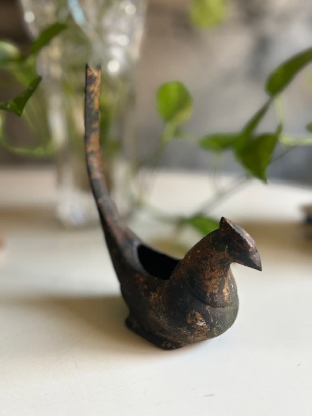 Antique Japanese Cast Iron Koro Bird Incense Burner - Etsy