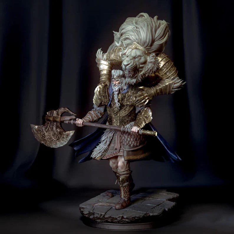 Godfrey First Elden Lord Hand Painted High Quality Art Figure Statue ...
