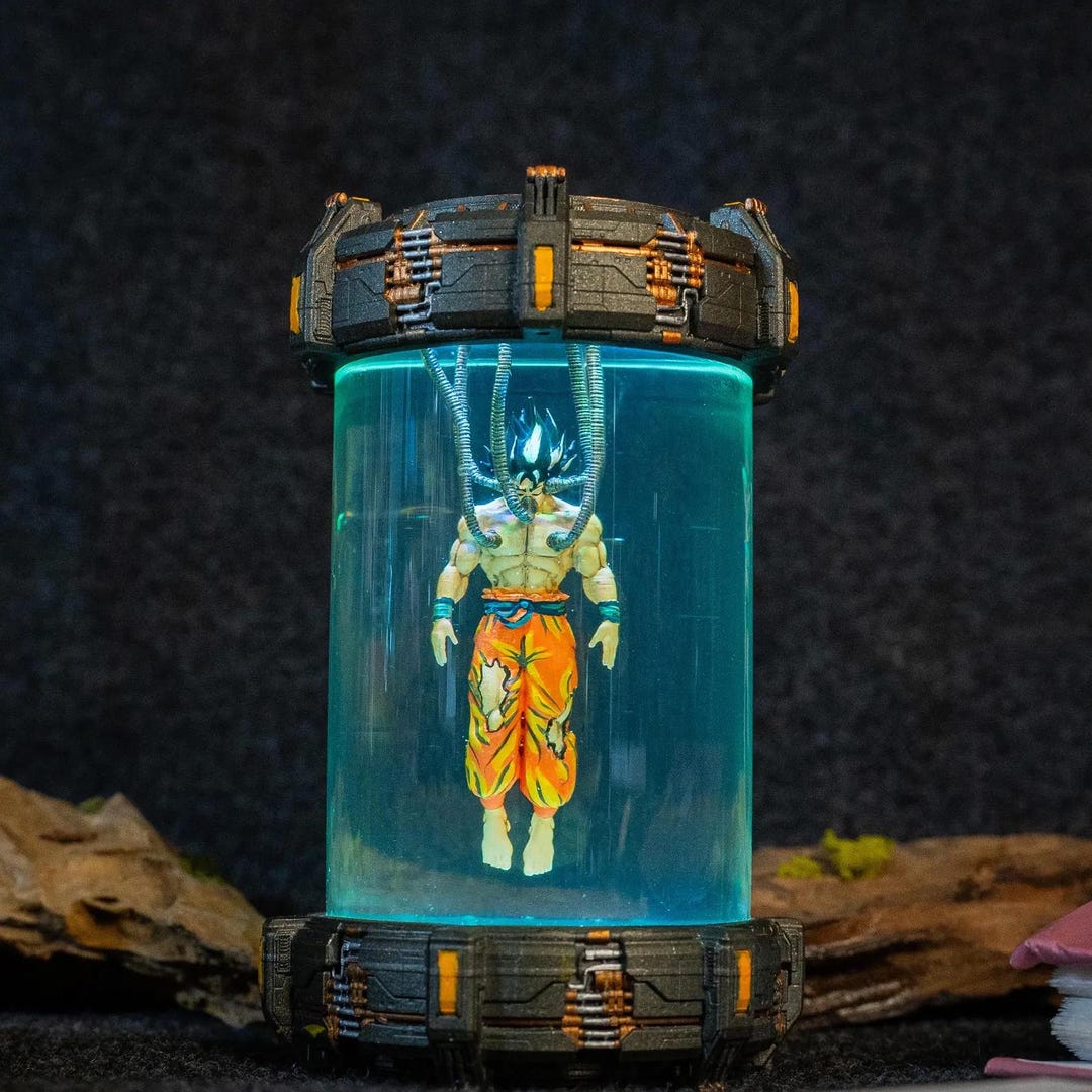 Hero Saiyan Super Healing Chamber Incubator Resin Lamp, LED Anime Night ...