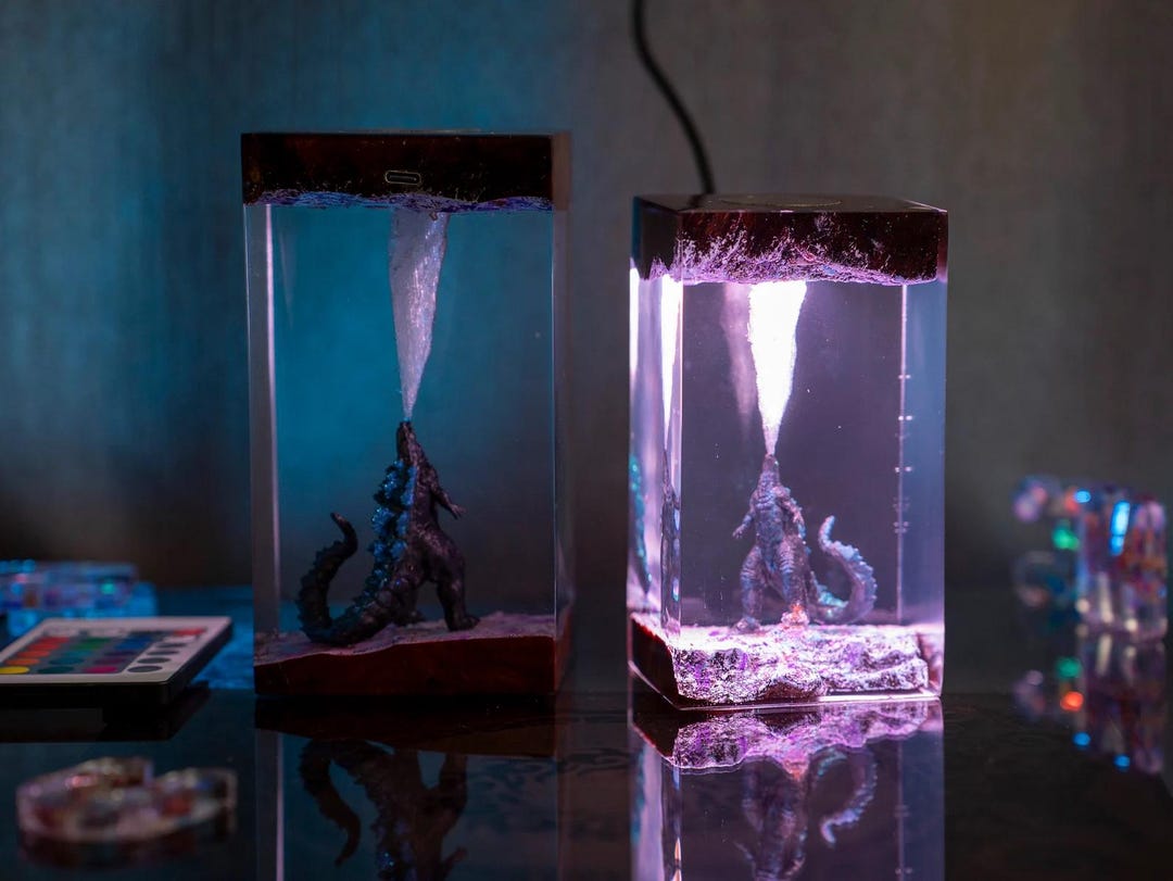 GO/DZI.LL.A Monster Night Light Atomic Breath Resin Lamp Night Light ...