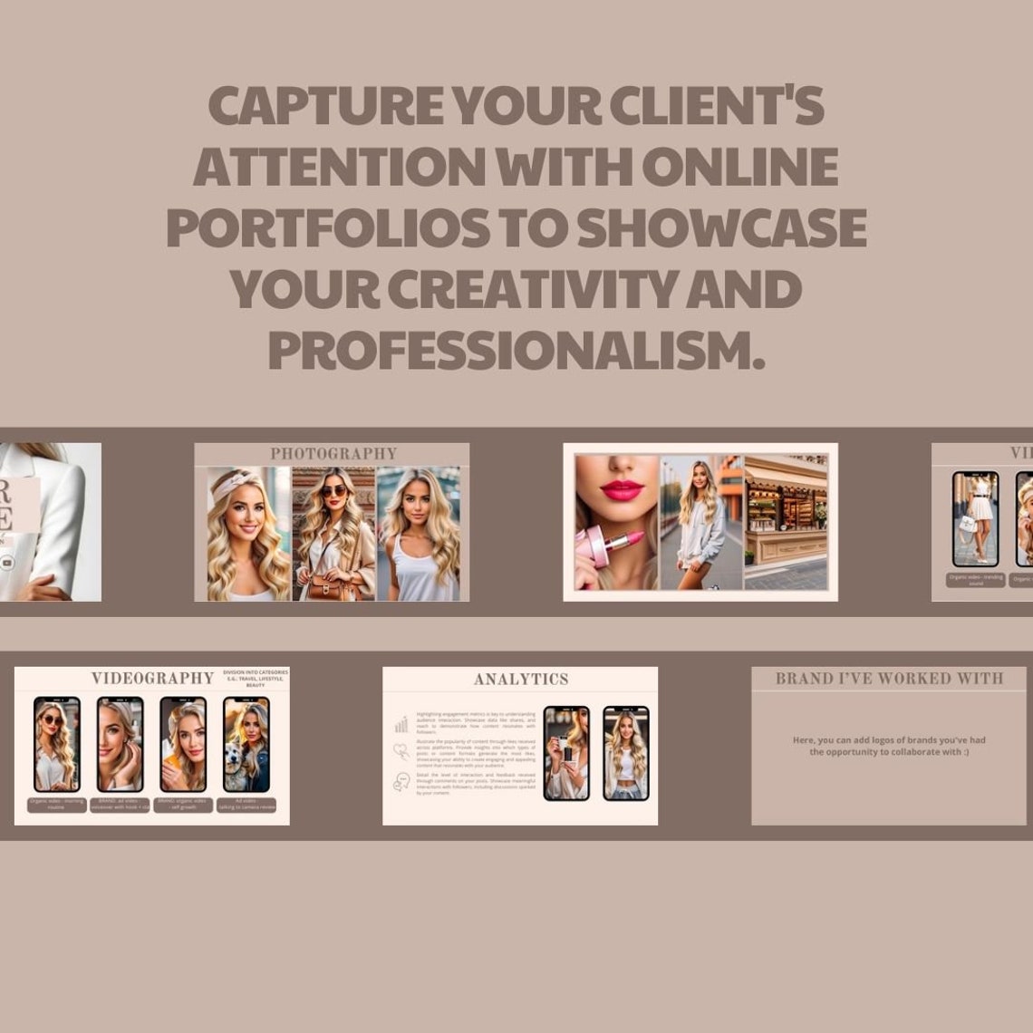 UGC Media Kit, 2 UGC Portfolio Template, Email Signature, Color Palette ...