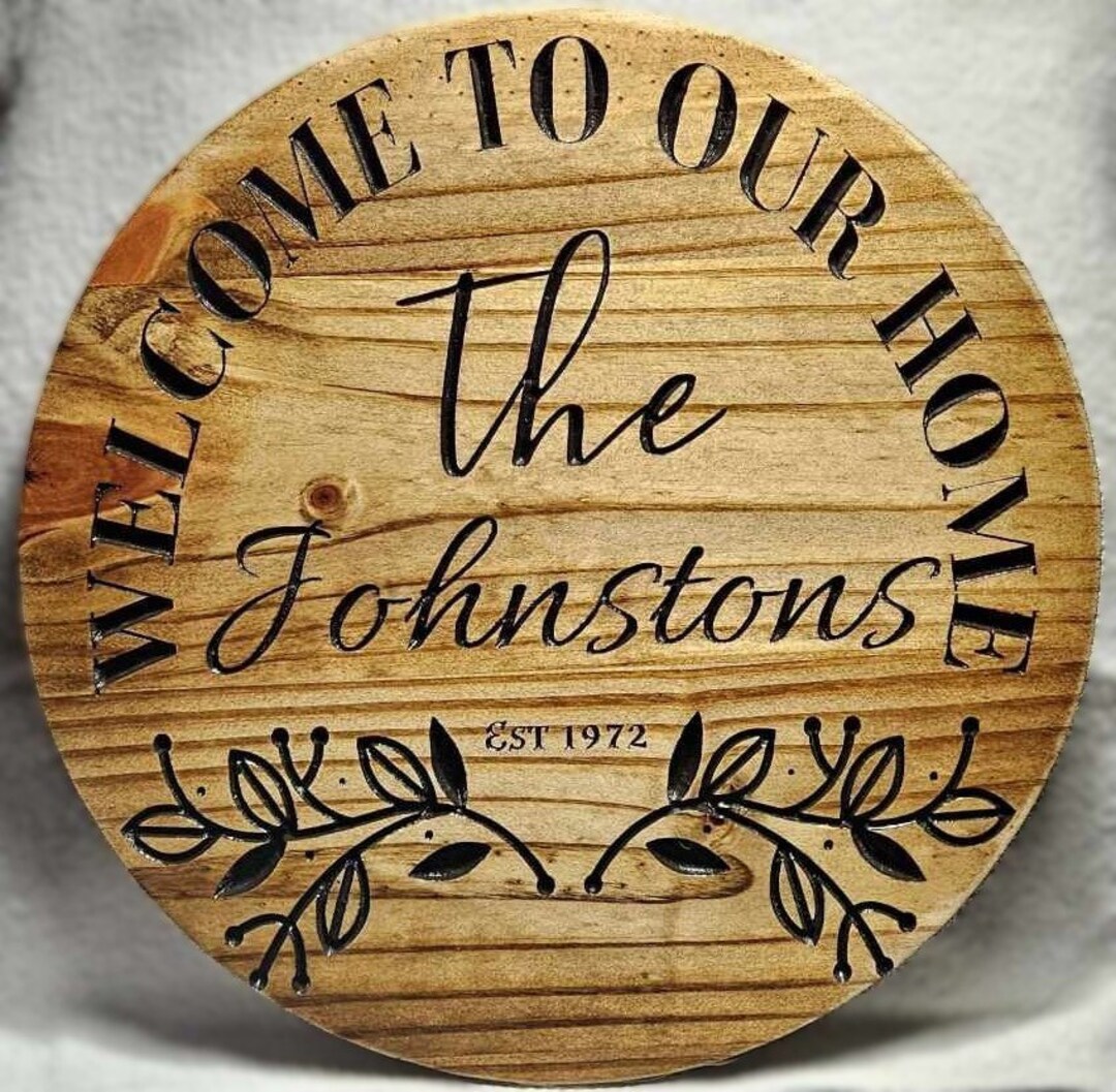 Welcome to Our Home Round Sign - Etsy