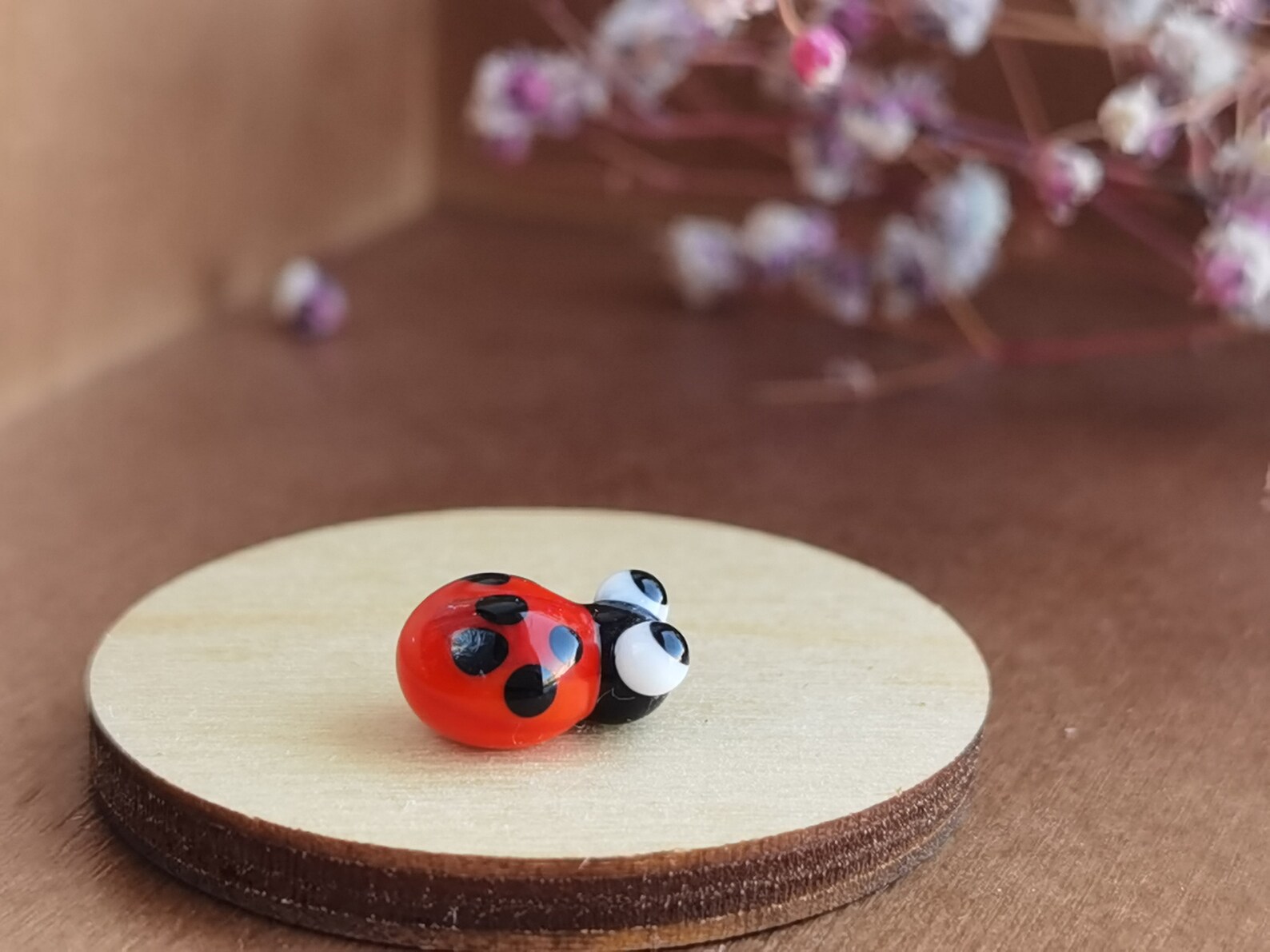 Glass Figurines Ladybug Figurine Miniature Ladybug Gifts Tiny Ladybug ...