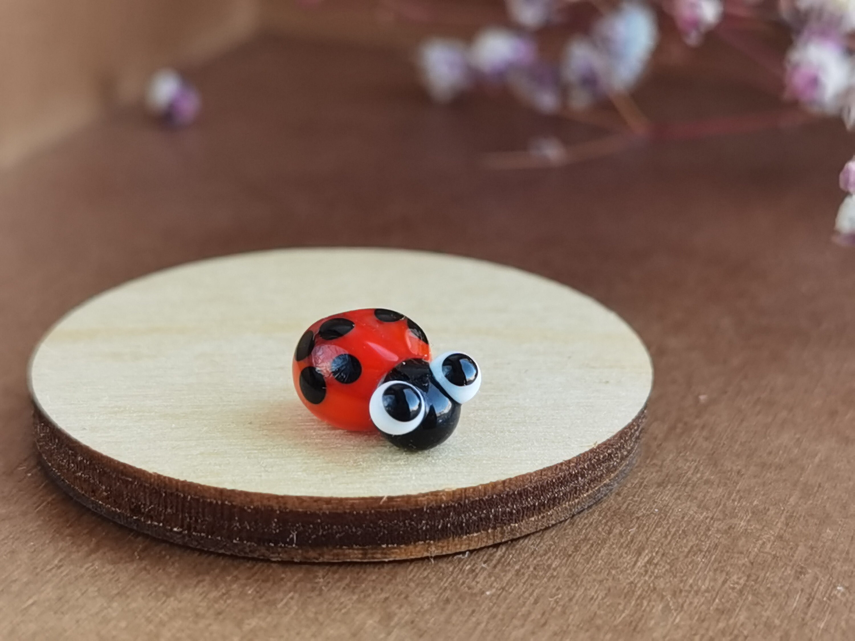 Glass Figurines Ladybug Figurine Miniature Ladybug Gifts Tiny Ladybug ...
