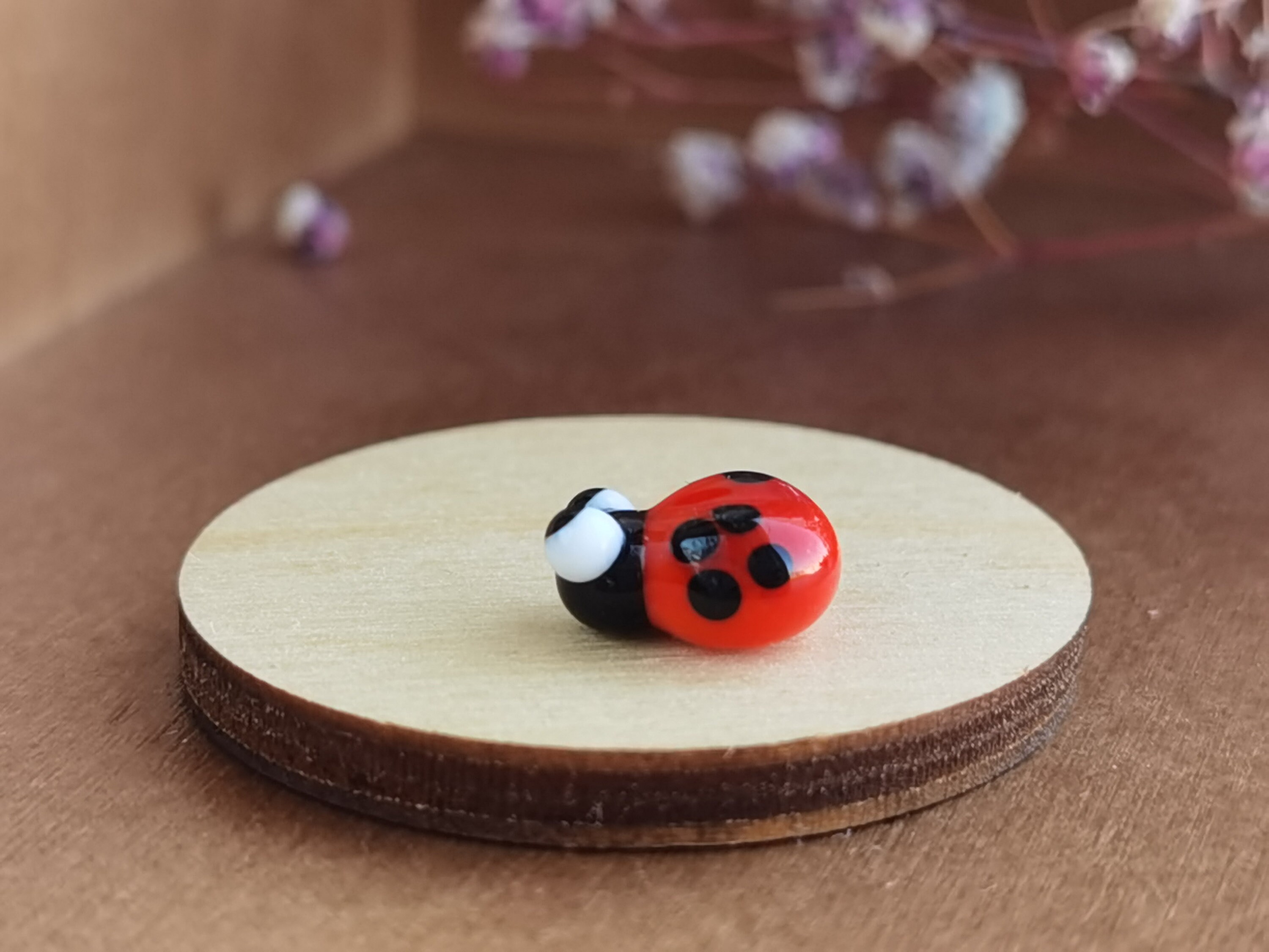 Glass Figurines Ladybug Figurine Miniature Ladybug Gifts Tiny Ladybug ...