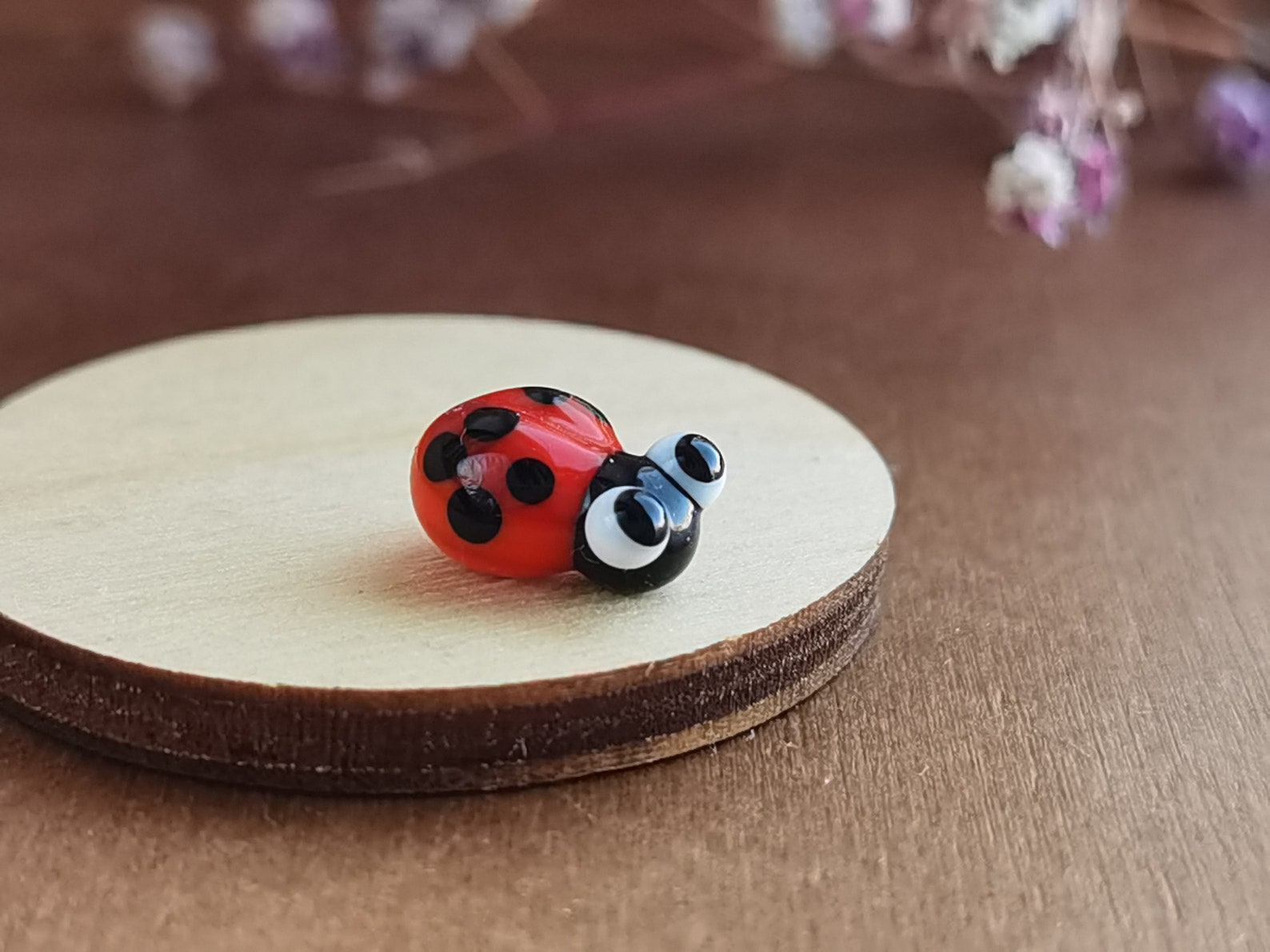 Glass Figurines Ladybug Figurine Miniature Ladybug Gifts Tiny Ladybug ...