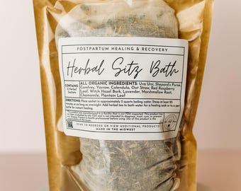 ORGANIC Postpartum After Birth Herbal Sitz Bath Soak Fourth Trimester ...