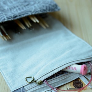 Interchangeable Knitting Needle Case With a Zipper Pocket: Knitting ...