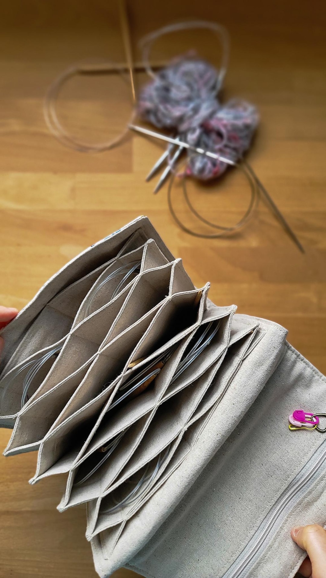 Knitting Needle Case | Custom Circular Needle Storage Bag - Etsy