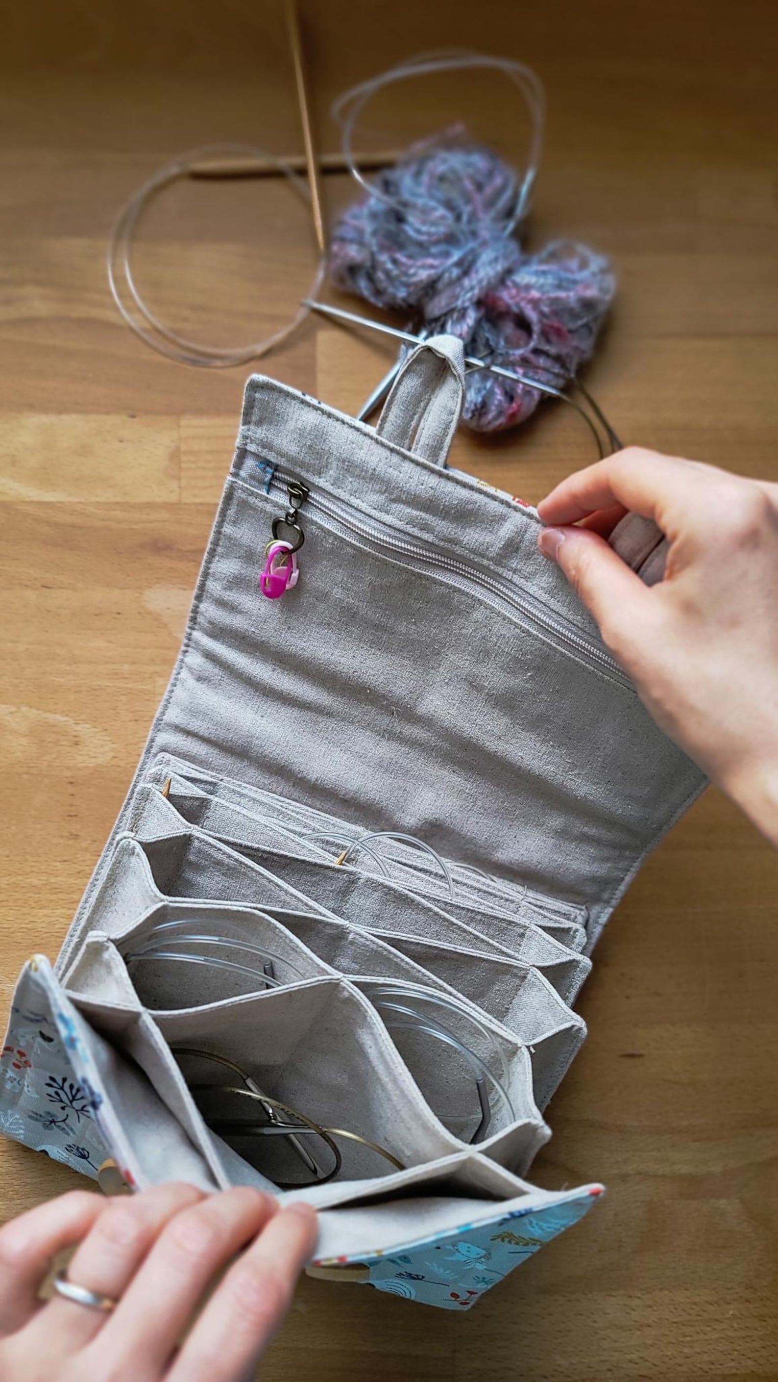 Knitting Needle Case | Custom Circular Needle Storage Bag - Etsy