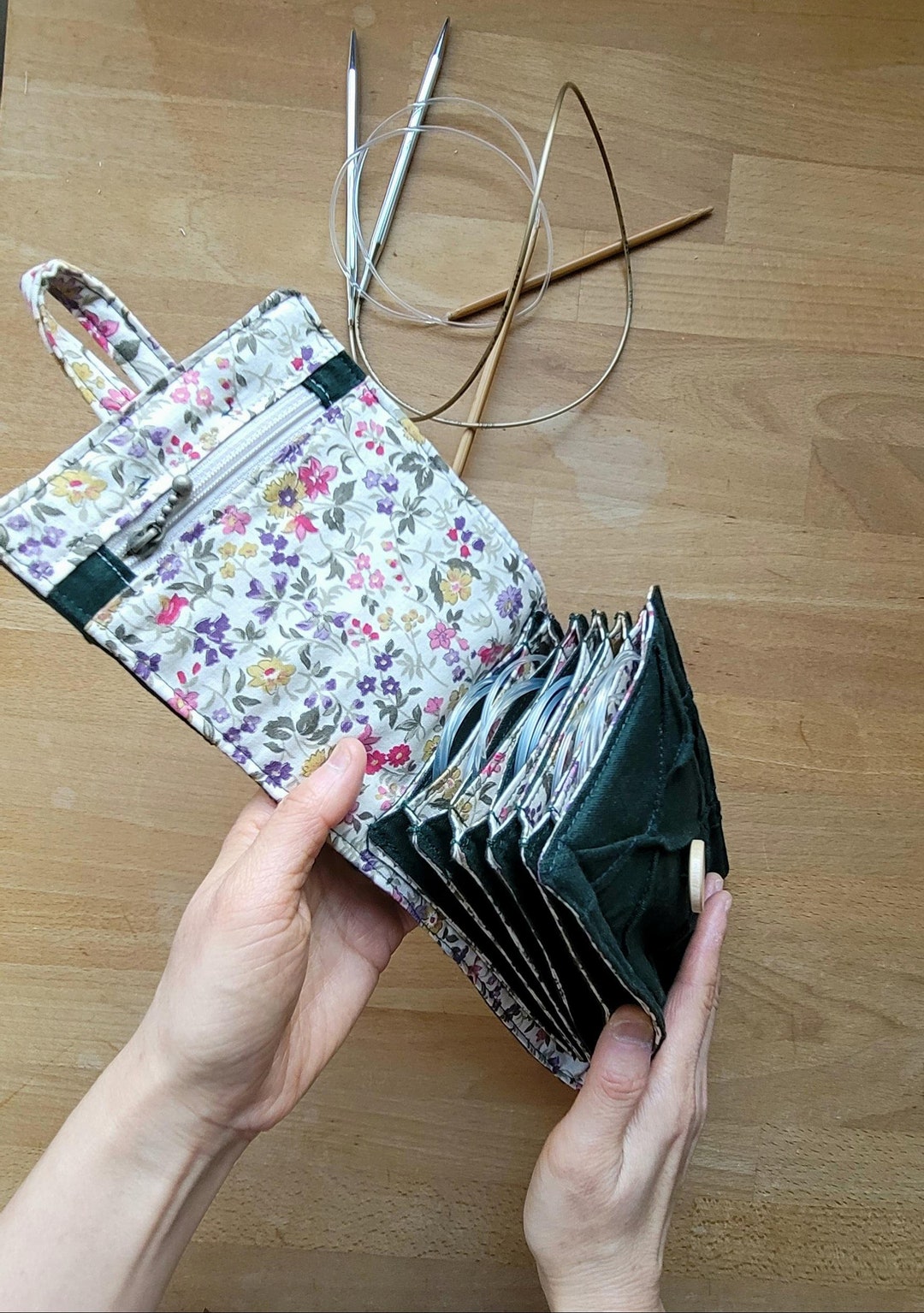 Handmade Circular Knitting Needle Case | Celebrate Spring With Linen ...