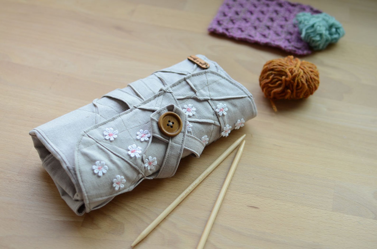 DPN Needle Case with Notion Pouch Needle Holder Craft Bag | Etsy