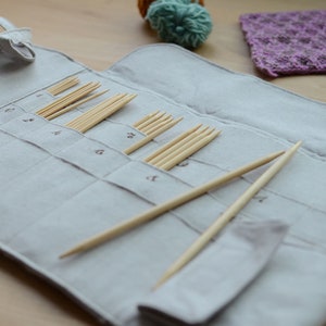 DPN Needle Case With Notion Pouch Needle Holder Craft Bag Knitting ...