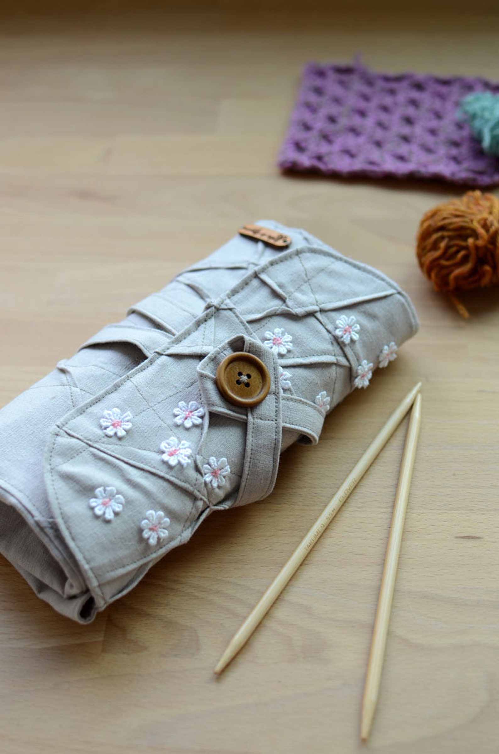 DPN Needle Case with Notion Pouch Needle Holder Craft Bag | Etsy