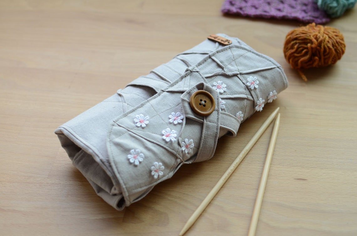 DPN Needle Case With Notion Pouch Needle Holder Craft Bag Knitting ...