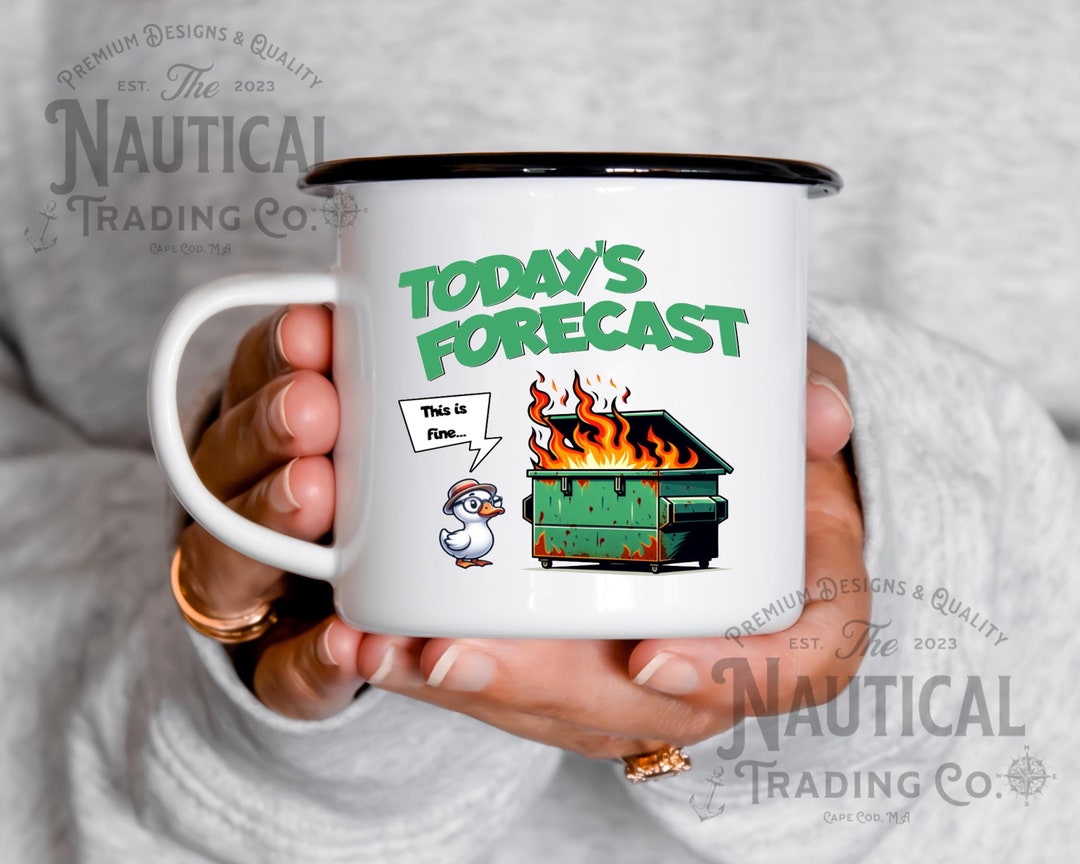 Today's Forecast Dumpster Fire Mug, Funny Coffee Mug, Mugs With Sayings ...