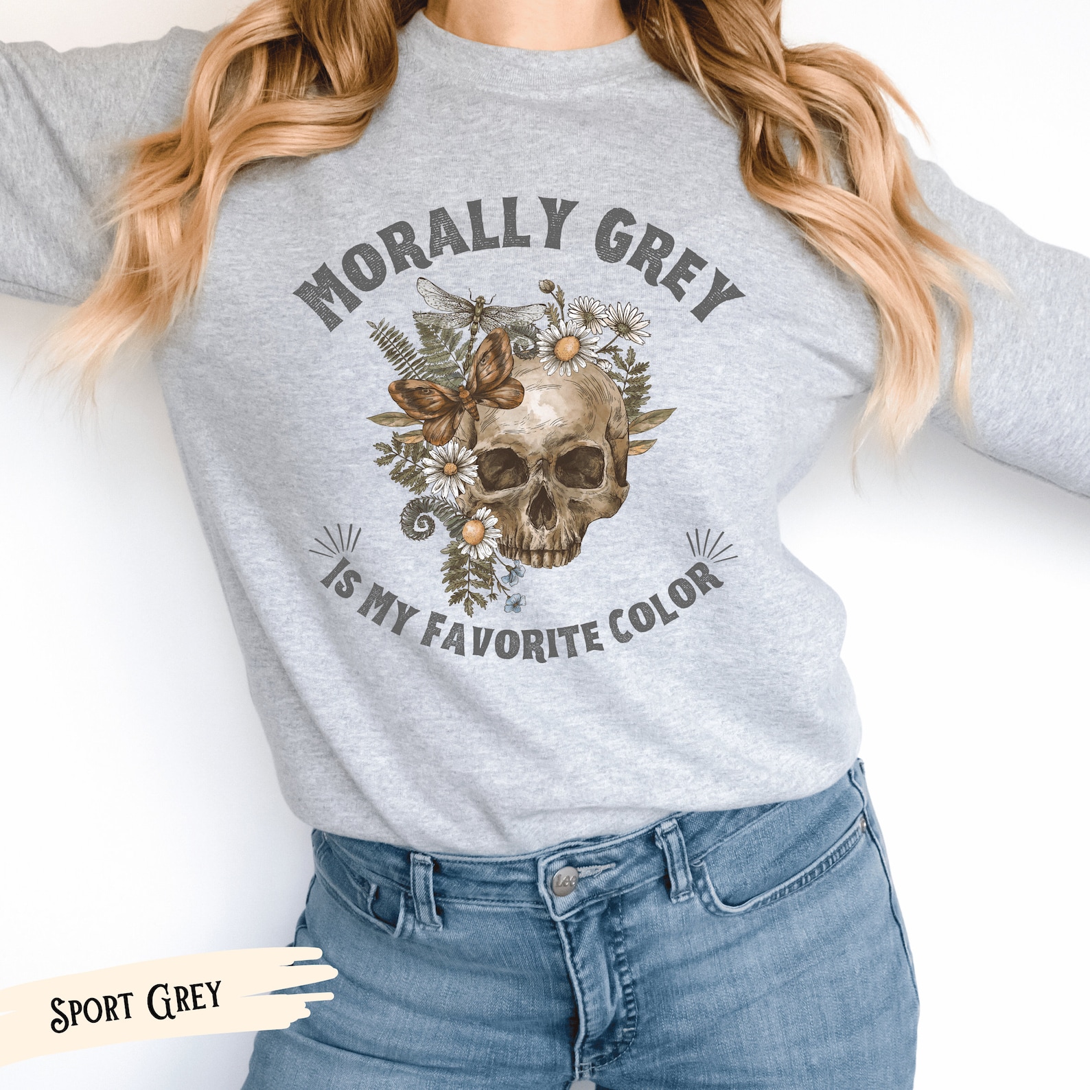 Morally Grey is My Favorite Color Sweatshirt | Trendy Dark Romance ...