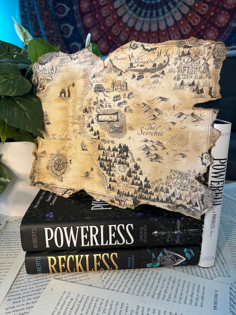 Powerless / Reckless Map of Ilya Coffee Stained 8x10in - Etsy