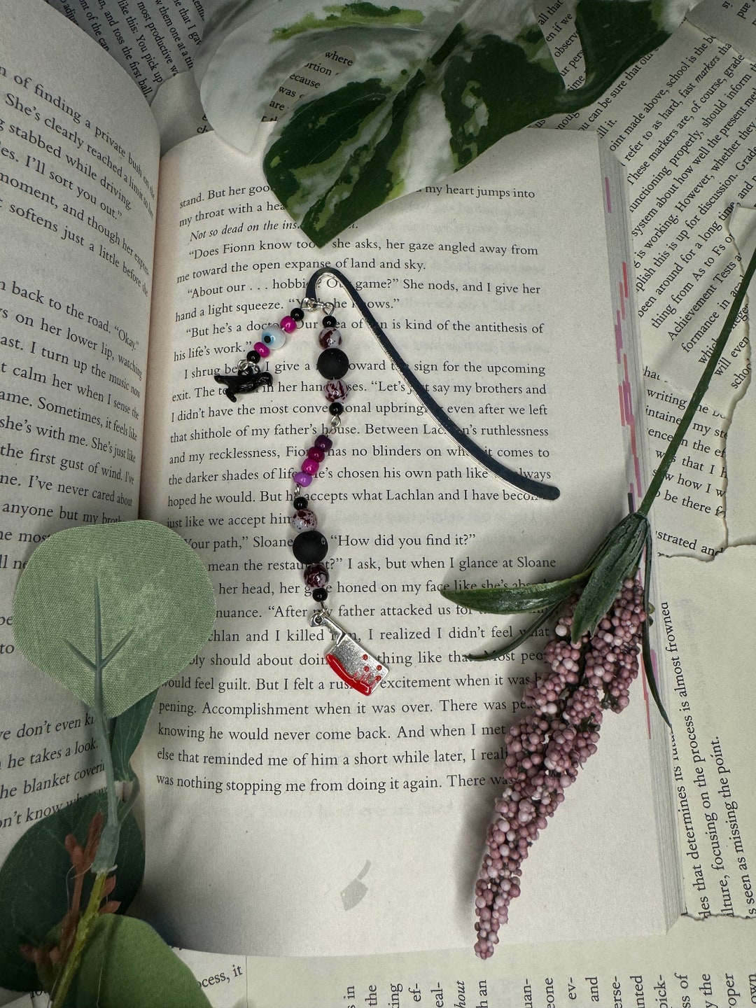 Butcher and Blackbird / Leather and Lark Beaded Bookmark - Etsy