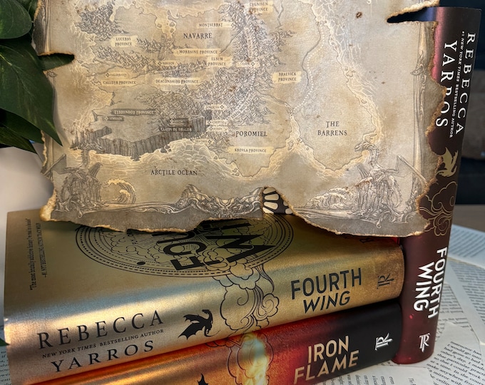 Fourth Wing / Iron Flame Map of Navarre - Coffee Stained - 8x10in - Etsy