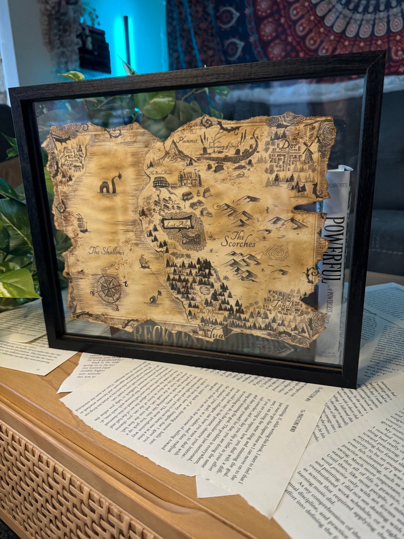 Powerless / Reckless Map of Ilya Coffee Stained 8x10in - Etsy