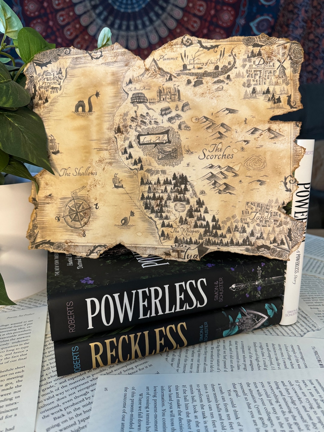 Powerless / Reckless Map of Ilya - Coffee Stained - 8x10in - Etsy