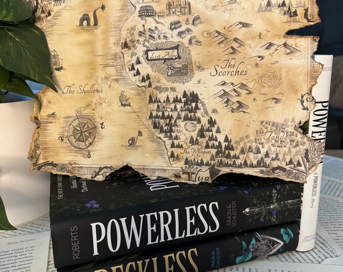 Powerless / Reckless Map of Ilya - Coffee Stained - 8x10in - Etsy