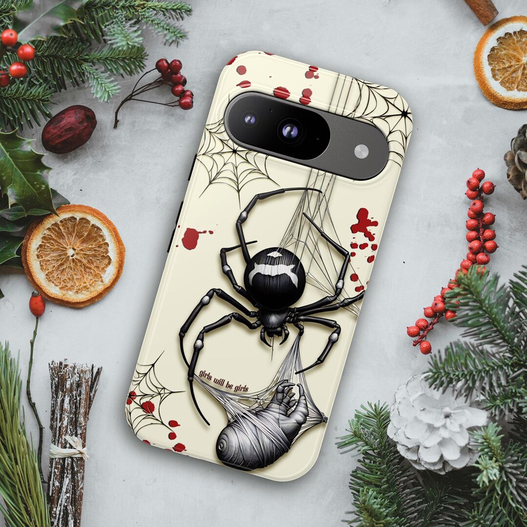 Creepy Spider Phone Case: Gothic Humor, Dark Academia Gift - Etsy