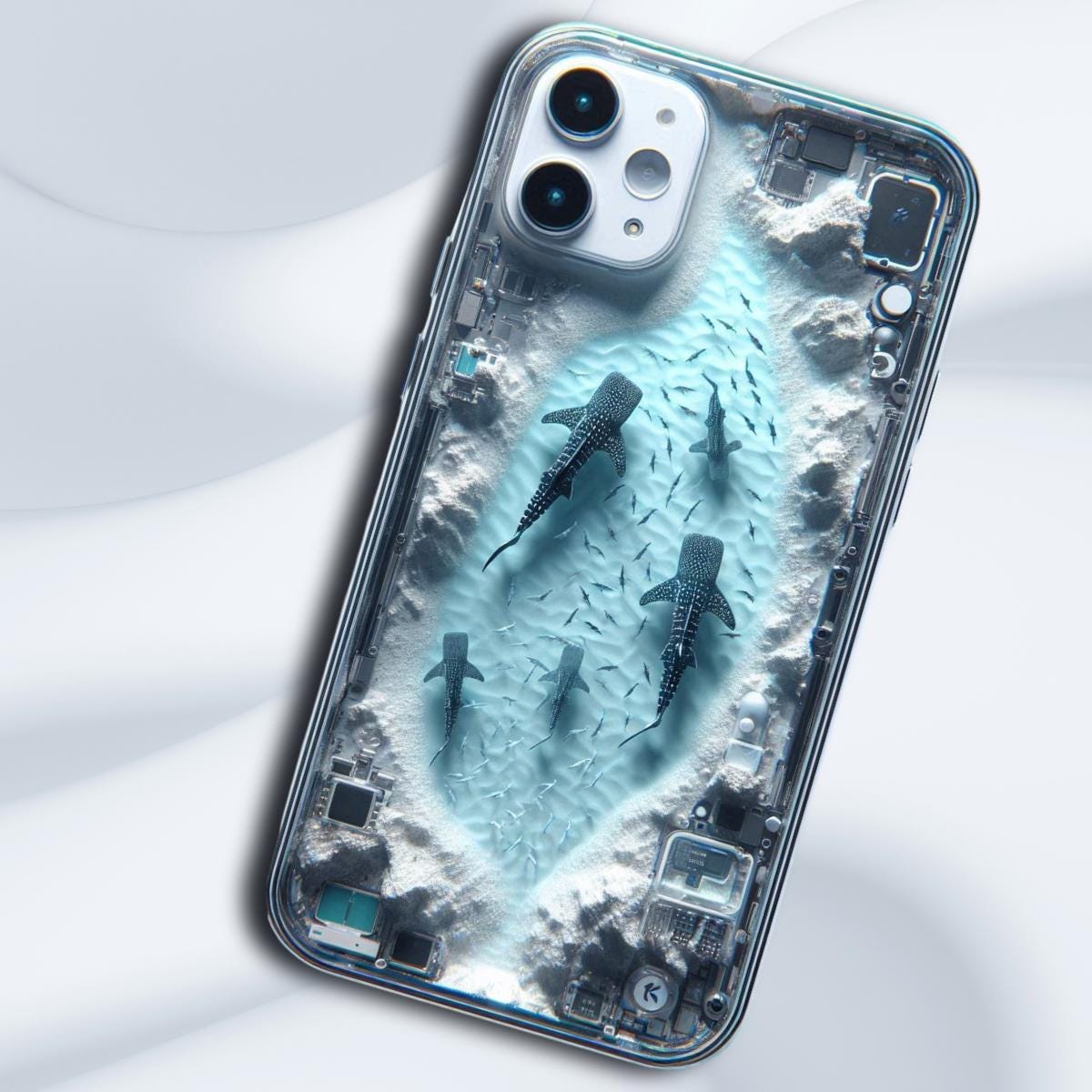 Whaleshark Shark Ocean Phone Casing Whale Shark Resin Illusion 3d Deep ...