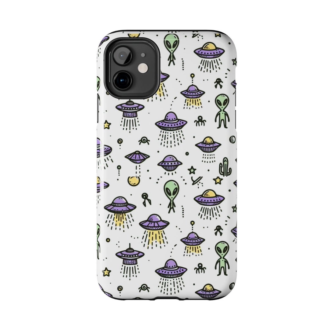 Spaceships and Greys, Aliens, Tough Phone Cases - Etsy