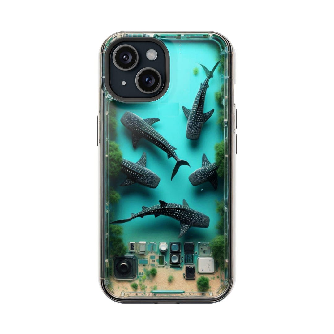Whale Shark Phone Case Aquarium, 3d Lifelike Sharks Swimming Inside ...