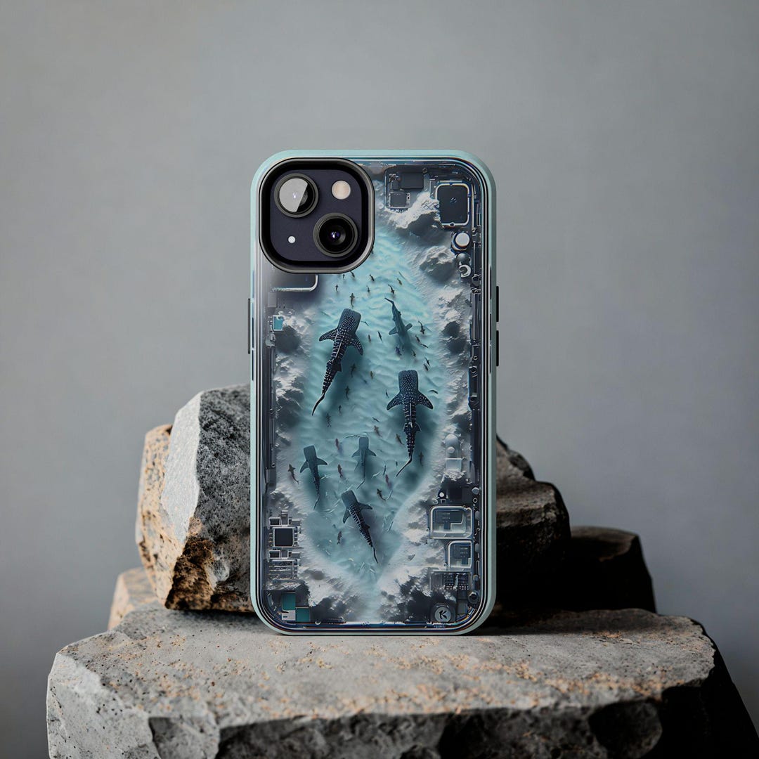 Whale Shark Phone Case, 3d Habitat Lifelike Sharks Swimming Inside ...