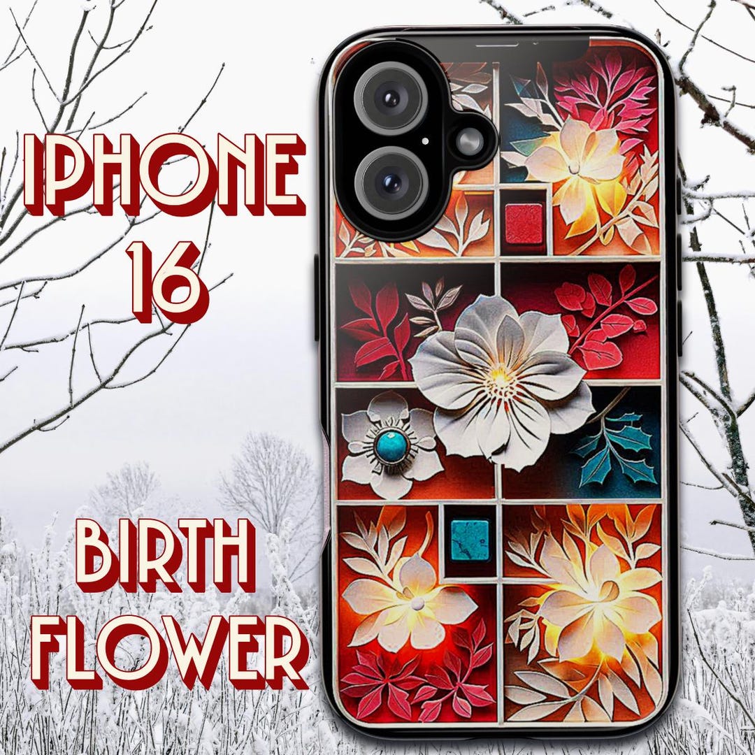 Birth Month Phone Case, Birth Flower Birthday Gift for Her, Christmas ...