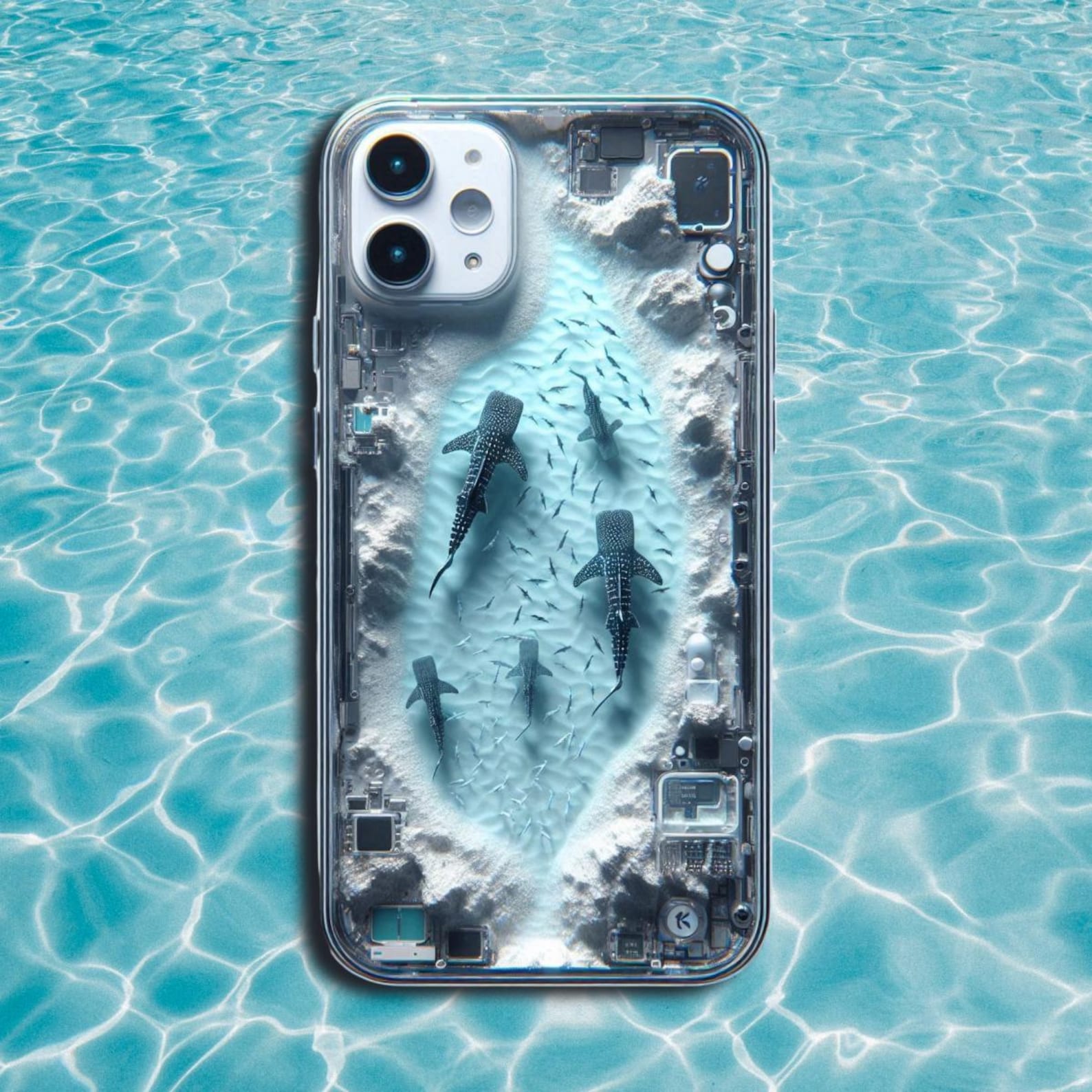 Whaleshark Shark Ocean Phone Casing Whale Shark Resin 3d Deep Sea Resin ...