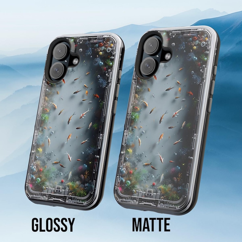 Tiny Aquarium Magsafe Tough Phone Case, Faux 3D Fish Design - Etsy