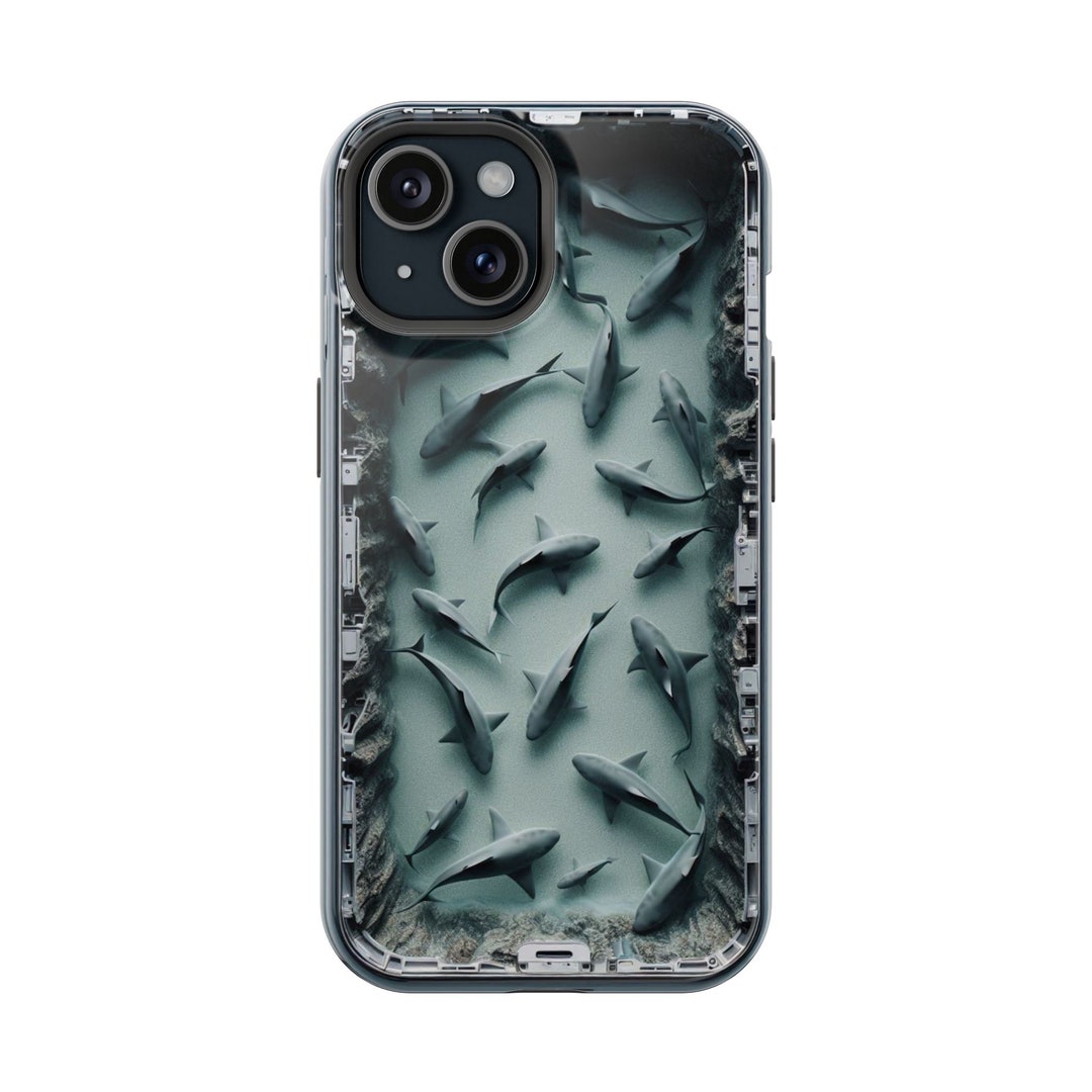Shark Fan Phone Case, 3d Illusion Sharks Attack Phone Case, Unique ...
