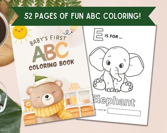 Digital Download My First ABC Book Coloring Pages - Etsy
