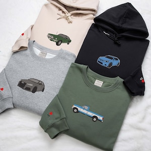 Custom Embroidered Car Hoodie Car Photo Embroidered Sweatshirt Custom ...