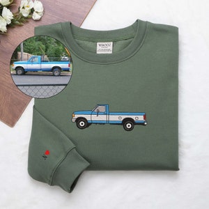 Custom Embroidered Car Hoodie Car Photo Embroidered Sweatshirt Custom ...