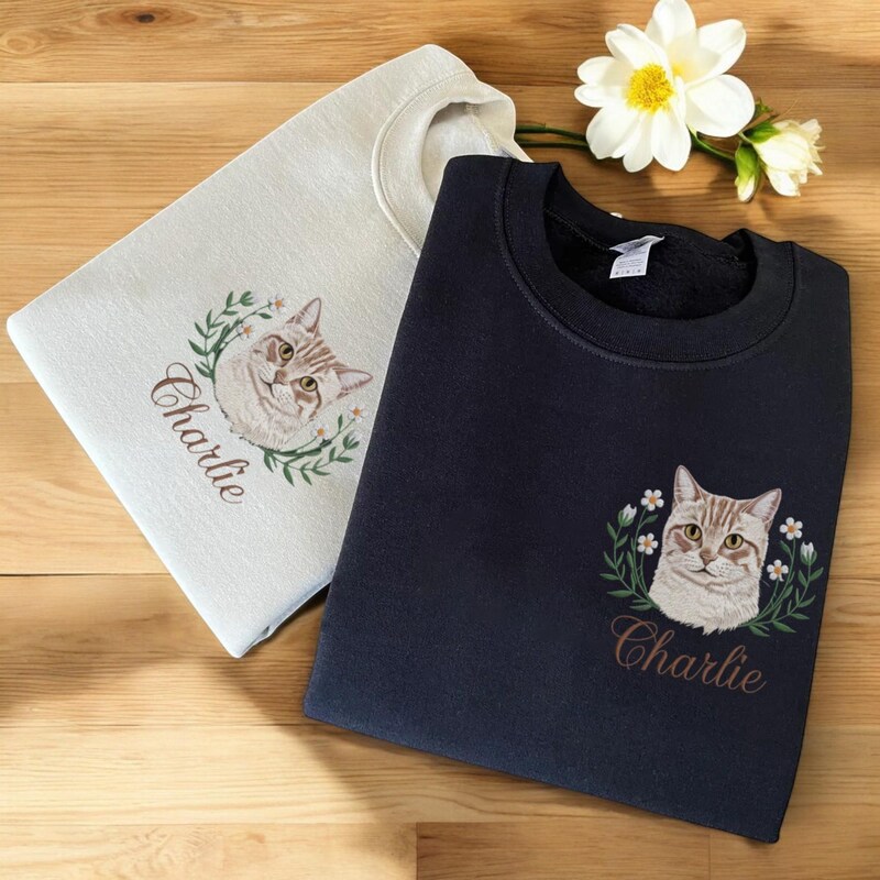 Embroidered Cats - Etsy