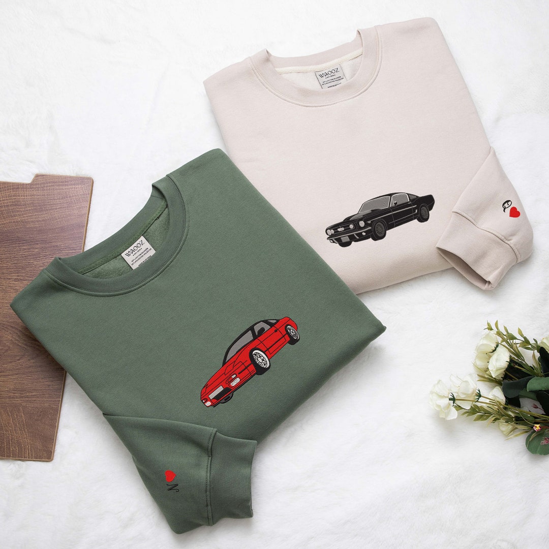 Custom Embroidered Car Hoodie Car Photo Embroidered Hoodie Classic Car ...