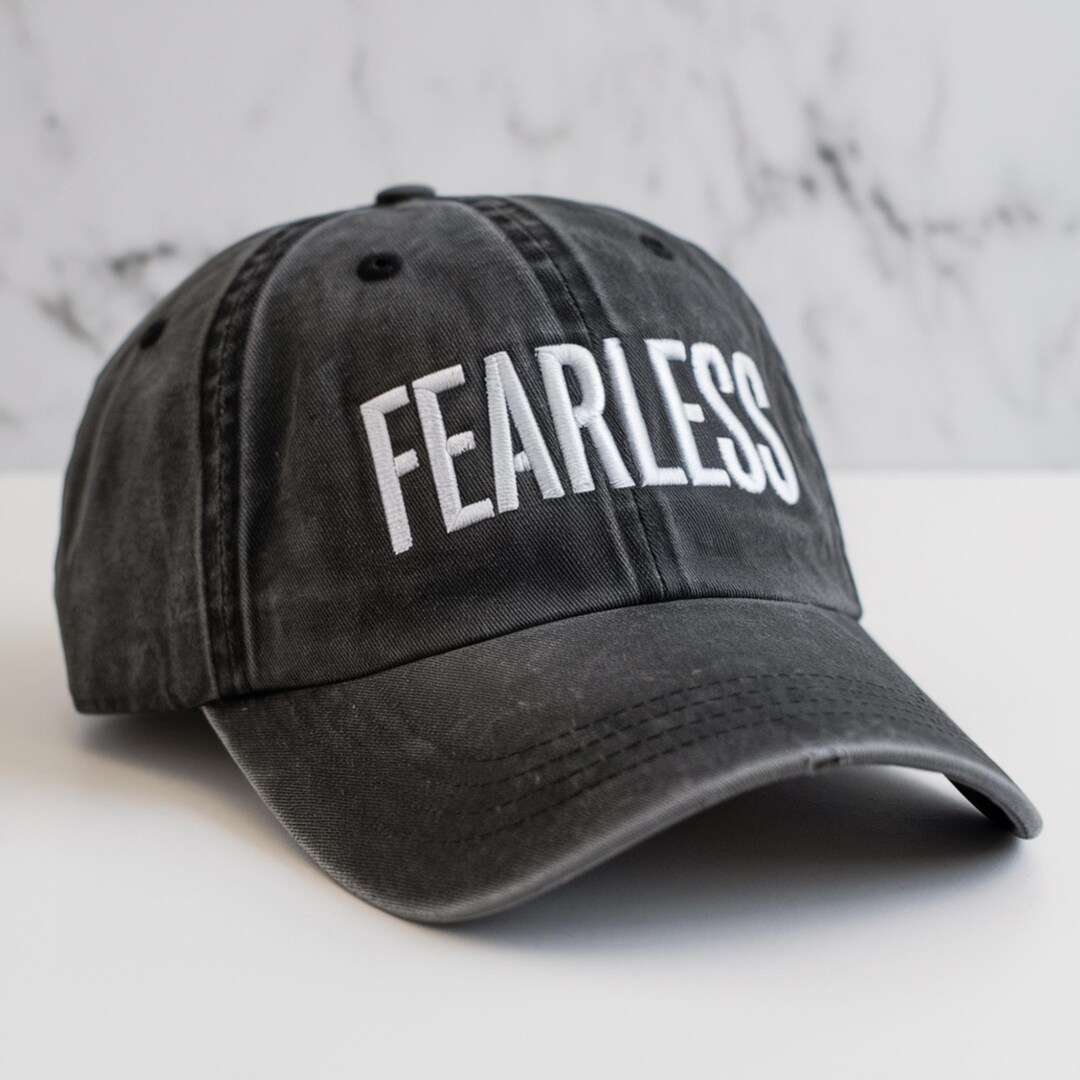 Embroidered Custom Fearless Hat, Cap Unique Reckless Hat, Powerless ...