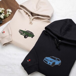 Custom Embroidered Car Hoodie Car Photo Embroidered Sweatshirt Custom ...