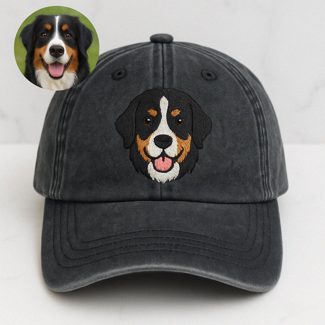 Custom EMBROIDERED Pet Hat Using Pet Photo Personalized Dog Hat Custom ...