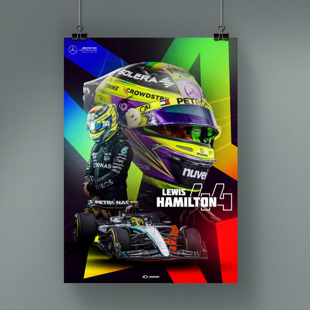 Lewis Hamilton Mercedes 2024 A3 Poster - Etsy